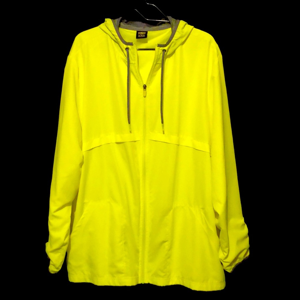 Athletic Works Neon Yellow Windbreaker. Sz 2xl - Gem